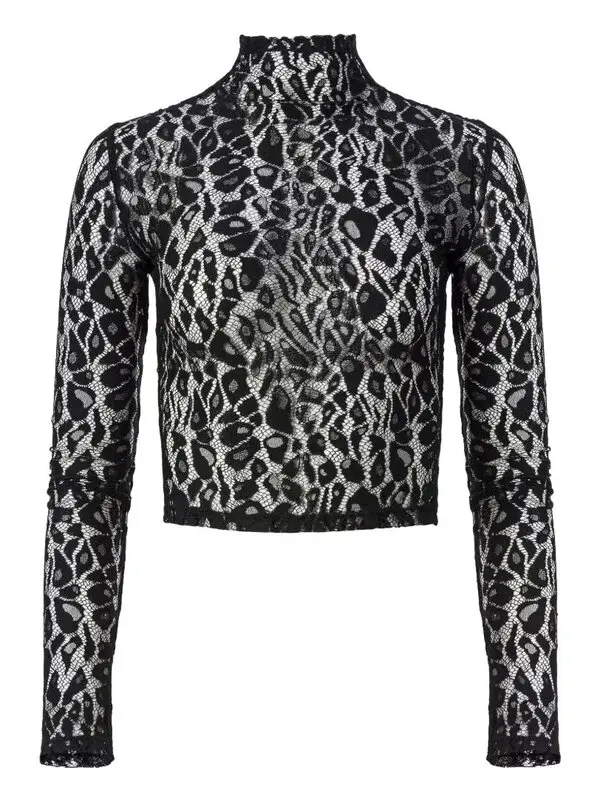 MIA PECULIAR Lace Top - Black