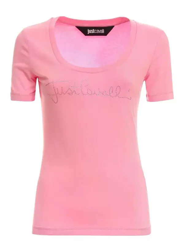 Just Cavalli Logo-detail T-shirt - Pink