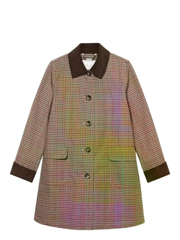 Brooks Brothers Checked Cotton Coat - Neutrals