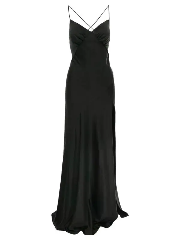 ROSERRY Seville Front-slit Dress - Black