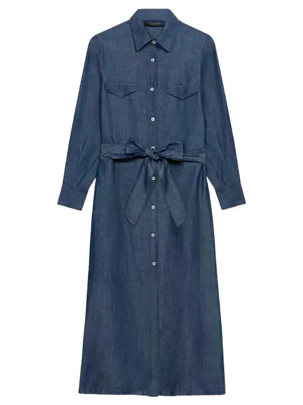 Brooks Brothers Button-front Linen Shirt Dress - Blue