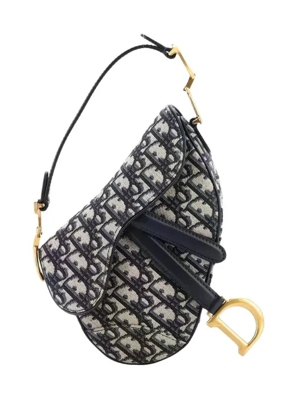 Dior Saddle Handbag Oblique Canvas Mini Shoulder Bag - Blue