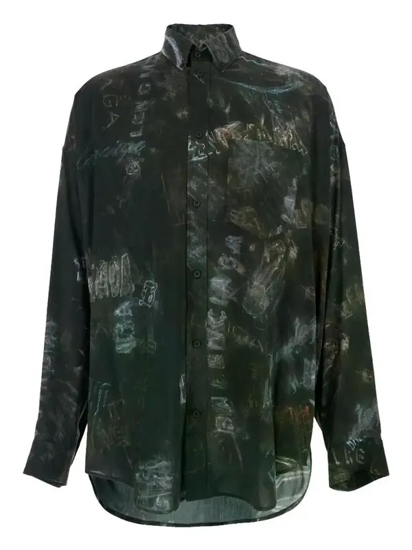 Balenciaga Chest-pocket Long-sleeve Shirt - Black