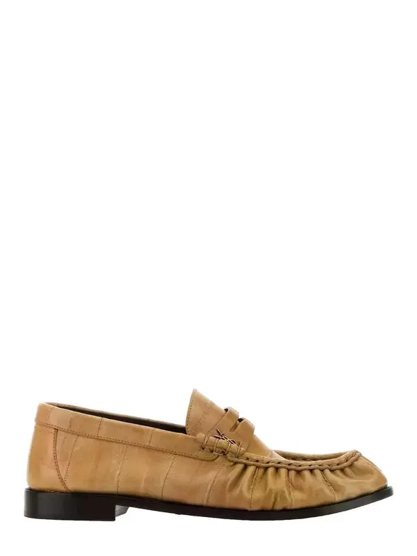 Saint Laurent Le Loafer Leather Loafers - Neutrals