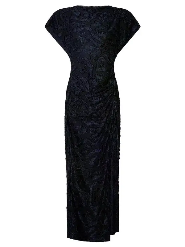 Isabel Marant Étoile Ladan Geometric-jacquard Midi Dress - Blue