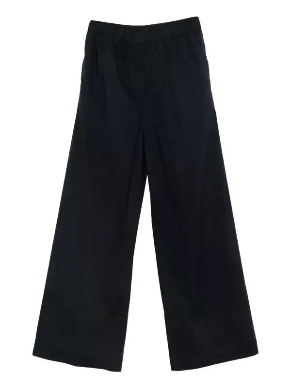 Aspesi Elasticated Wide-leg Trousers - Black