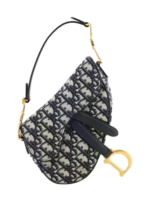 Dior Saddle Handbag Oblique Canvas Mini Shoulder Bag - Blue