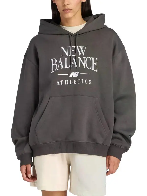 NEW BALANCE Logo-embroidered Hoodie - Black