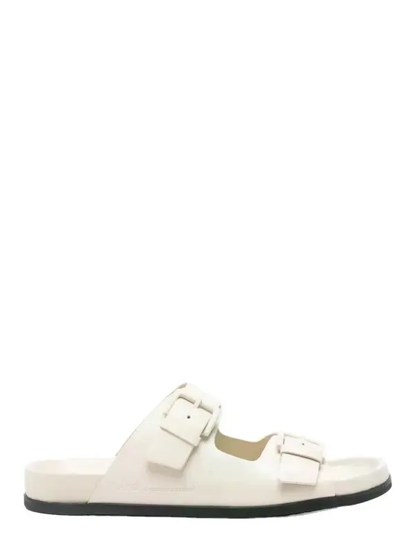 AMI Paris Buckles Leather Sandals - Neutrals