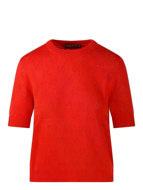 Gucci Short-sleeve Knitwear - Red
