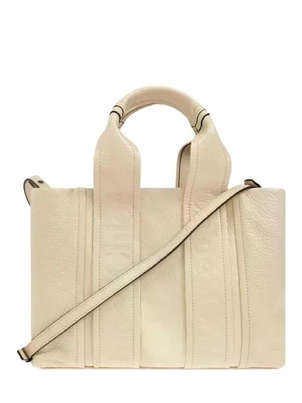 Chloé Embossed Tote Bag - Neutrals