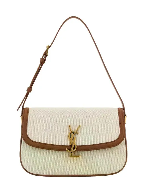 Saint Laurent Solferino Adjustable-strap Shoulder Bag - Neutrals