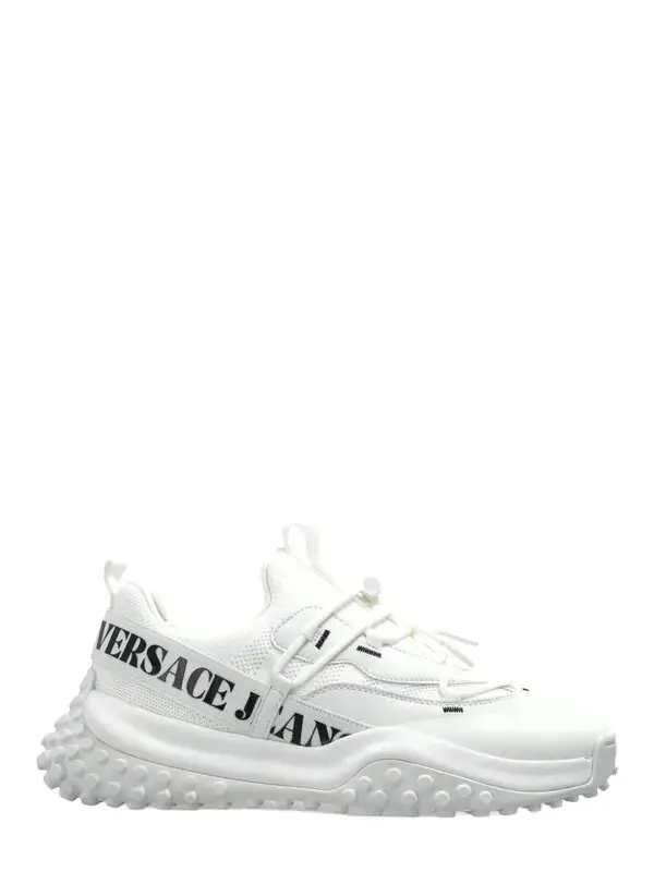 Versace Logo Lettering Lace-up Sneakers - White