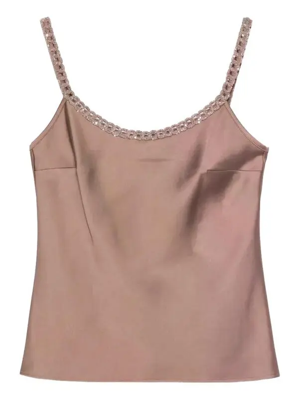 D.exterior Embellished-straps Top - Brown