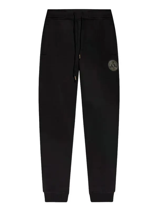 Versace Drawstring Logo Trousers - Black