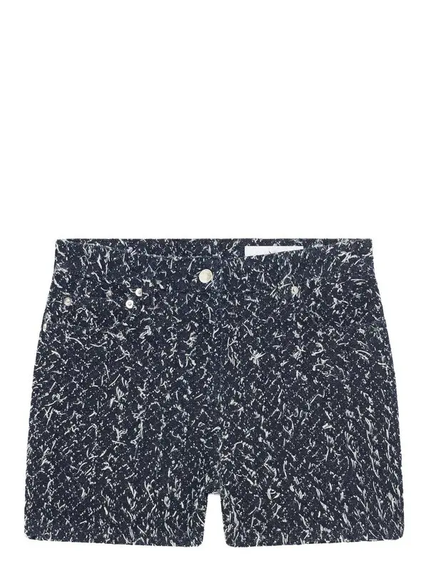 IRO PARIS Valentin Tweed Denim Shorts - Denim Curl