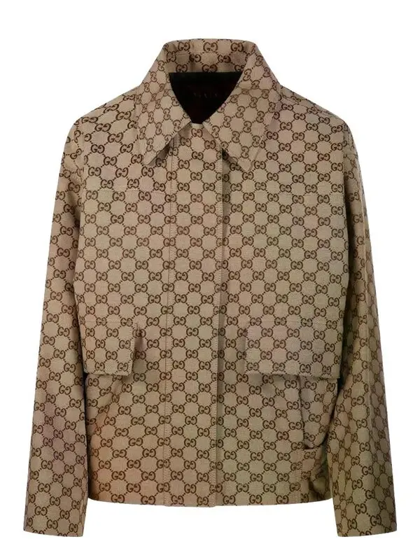 Gucci Gg Patterned Jacket - Neutrals
