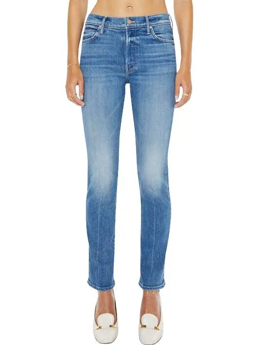 MOTHER The Rascal Hover High-waist Straight-leg Jeans - Opposites Attract