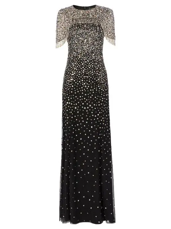 Jenny Packham Esna Maxi Gown - Liquorice