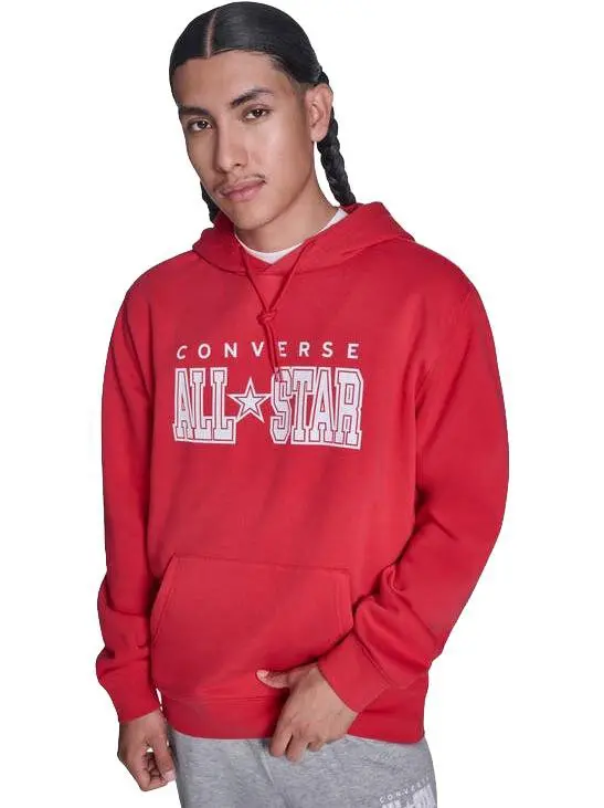 CONVERSE All Star Pullover Hooded Sweatshirt - Converse Red