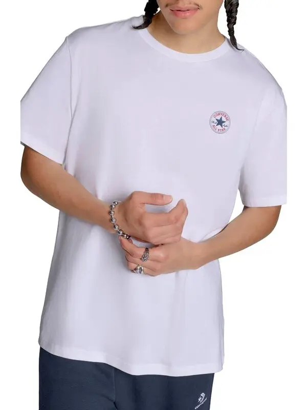 CONVERSE Chuck Taylor All Star Red Patch T-shirt - White 10a