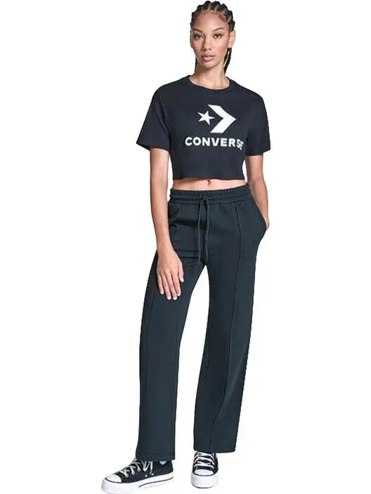 CONVERSE Star Chevron Cropped T-shirt - Converse Black