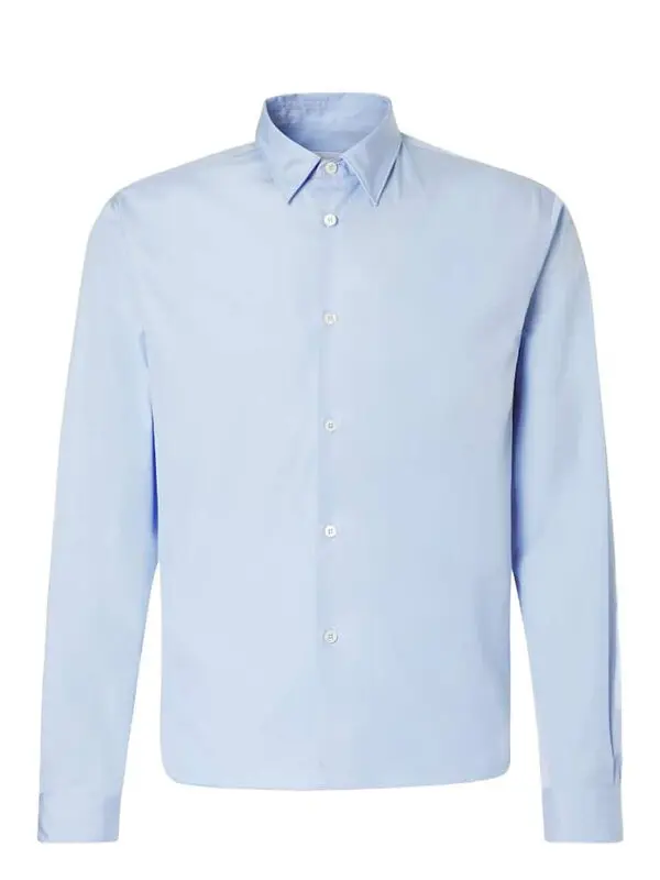 Prada Gathered Cotton Shirt - Blue