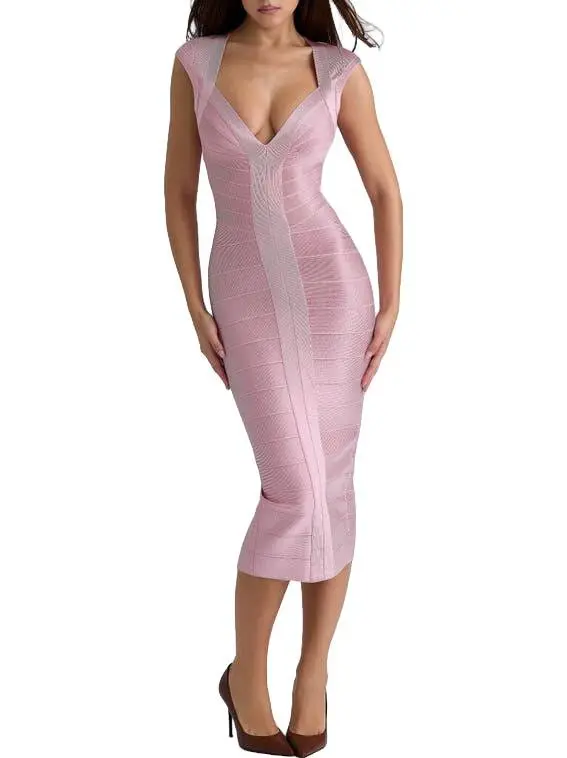 House Of Cb The Icon Bandage Midi Dress - Pink