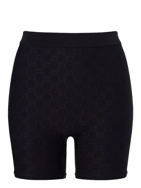 Gucci Gg Jacquard Biker Shorts - Black