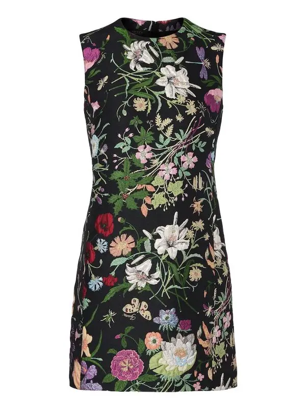 Gucci Flora Brocade Minidress - Multicoloured
