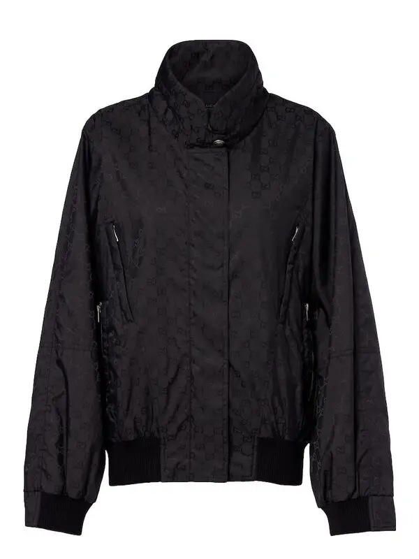 Gucci Gg Cotton-trimmed Jacket - Black