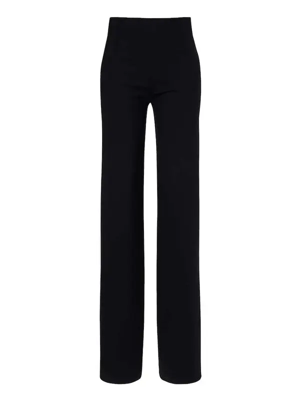 Gucci Wool-blend Straight Leg Trousers - Black