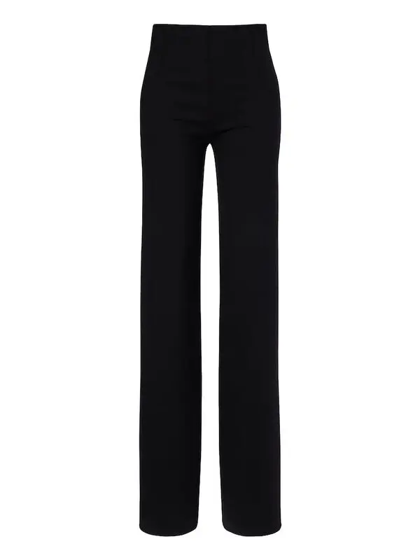 Gucci Wool-blend Straight Leg Trousers - Black