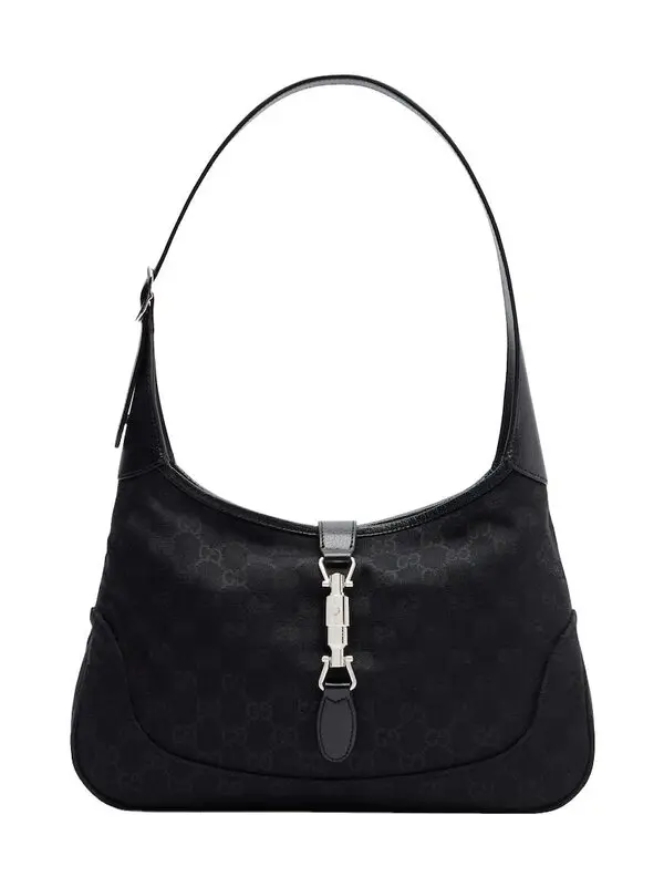 Gucci Jackie 1961 Small Canvas Shoulder Bag - Black