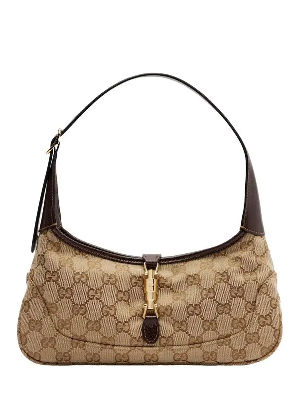 Gucci Jackie Slim Gg Canvas Small Shoulder Bag - Beige