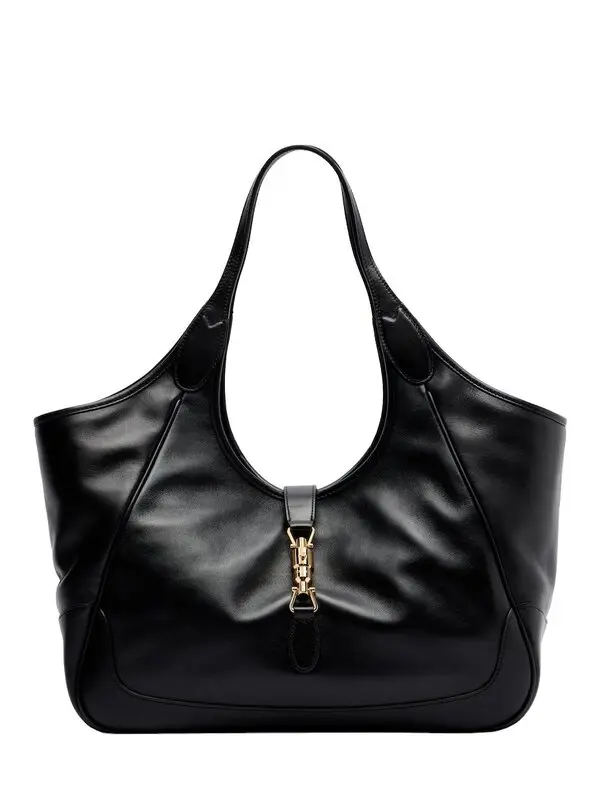 Gucci Medium Leather Tote Bag - Black