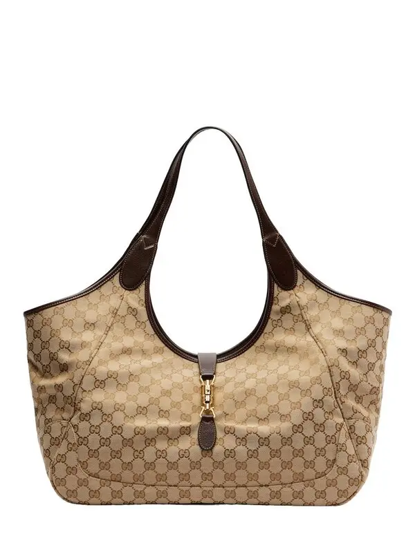Gucci Mercato Gg Canvas Large Tote Bag - Beige