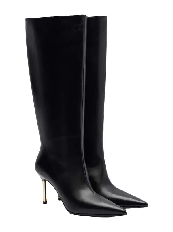 Gucci Leather Knee-high Boots - Black