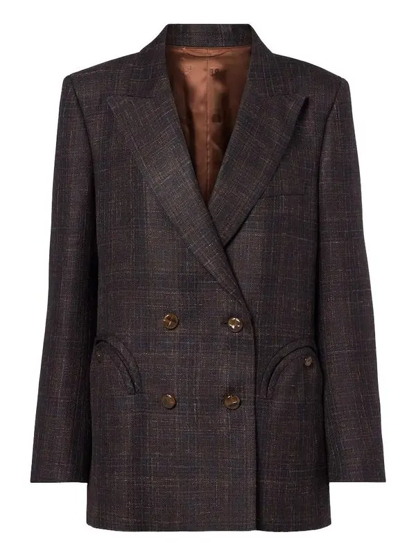 BLAZÉ MILANO Everynight Wool, Silk, And Linen Blazer - Brown