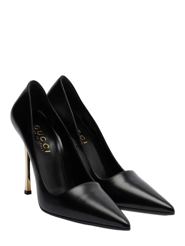 Gucci Bombshell 120 Leather Pumps - Black