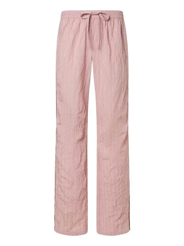 Dolce & Gabbana Striped Cotton Twill Wide-leg Pants - Multicoloured