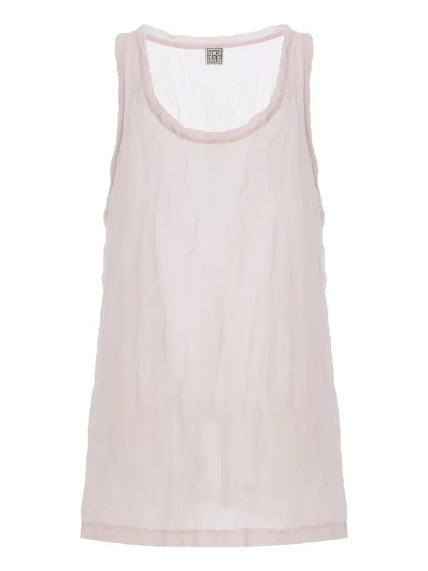 TOTEME Crinkled Gauze Tank - Pink