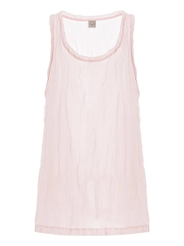 TOTEME Crinkled Gauze Tank - Pink