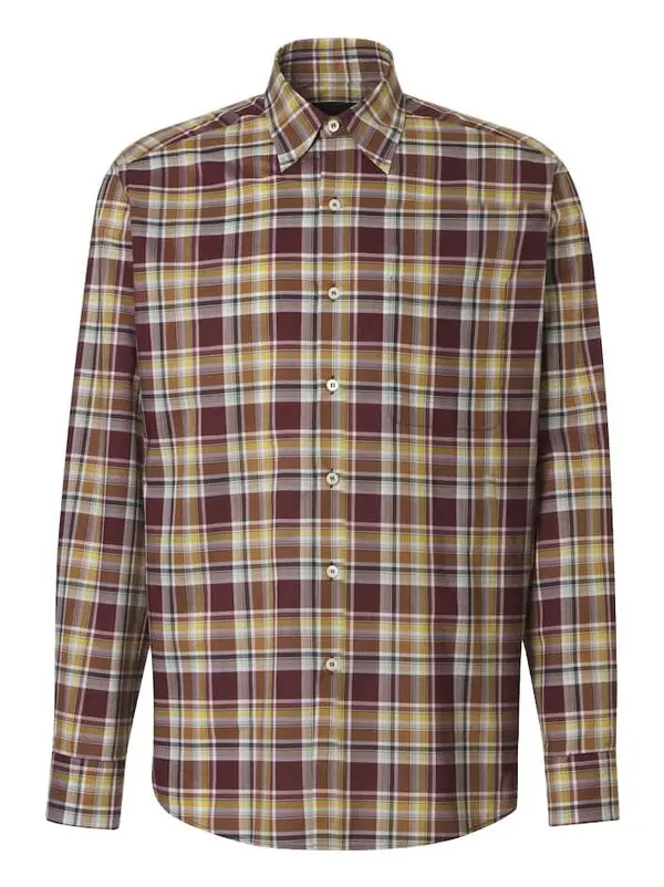 Prada Plaid Cotton Shirt - Multicoloured