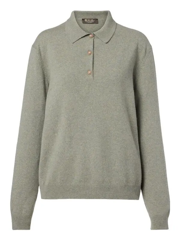 Loro Piana Cashmere Polo Sweater - Green