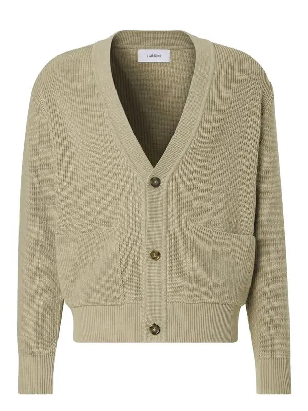 LARDINI Cotton Cardigan - Green