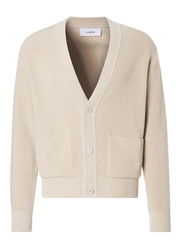LARDINI Cotton Cardigan - Beige