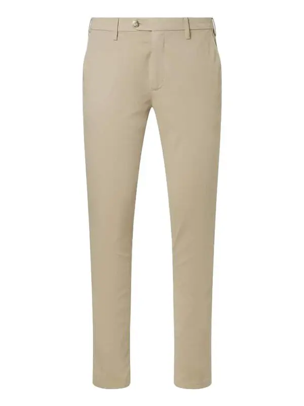 Canali Cotton Straight Chinos - Beige