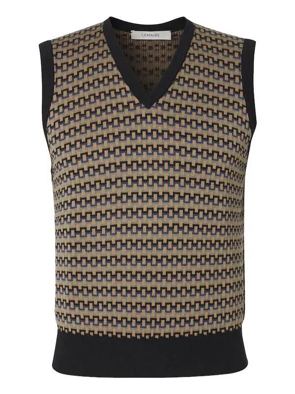 LEMAIRE Cotton Jacquard Vest - Beige