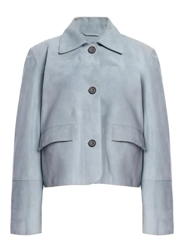 ARMA Suede Leather Jacket - Blue